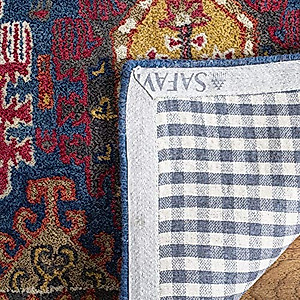 SAFAVIEH Heritage Collection Runner Rug - 2'3" x 12', Navy & Red, Handmade Traditional Oriental Wool, Ideal for High Traffic Areas in Living Room, Bedroom (HG426N)