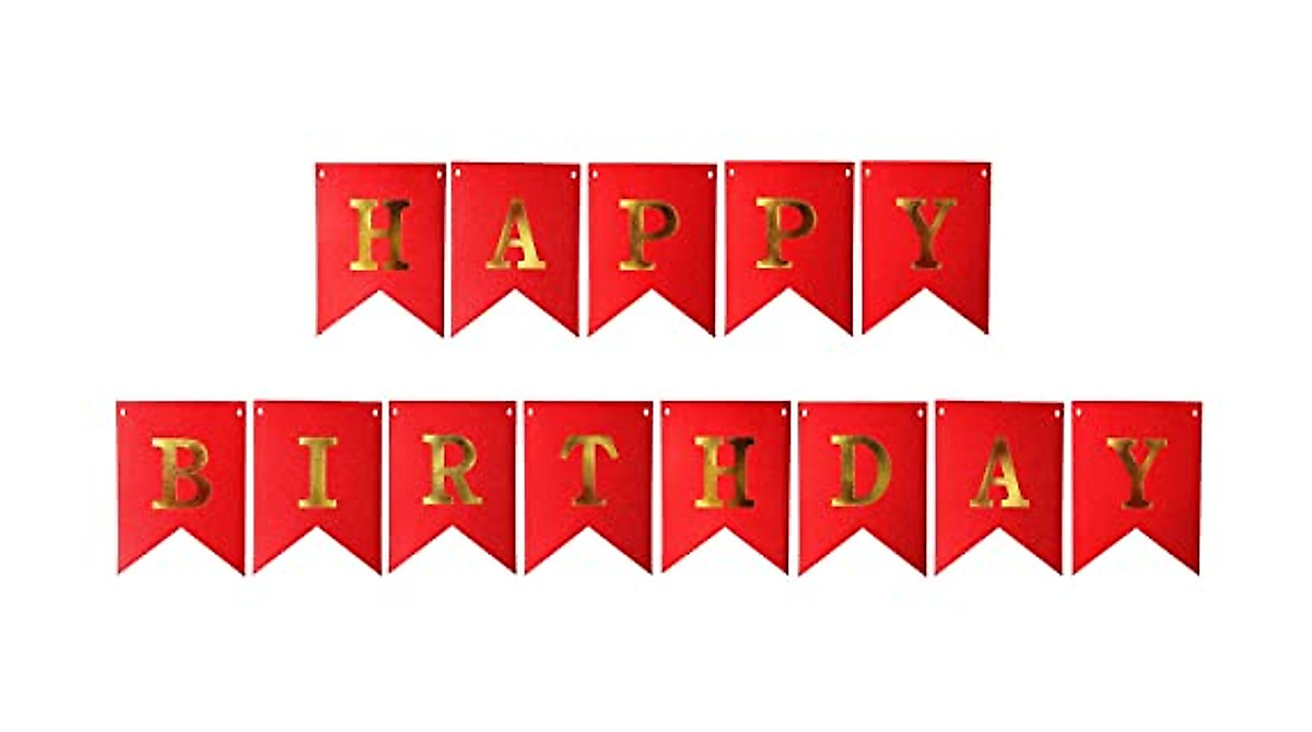 Vibrant Red Birthday Banner for Celebrations