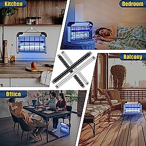 Qualirey T8 Bug Zapper Replacement Bulbs, 10W Bug Zapper Light Bulb for 20W Electronic Bug Zapper, Effectively Attracts Most Flying Bugs 13 Inch Mosquito Light Bulb for Indoor Outdoor (4 Pack)