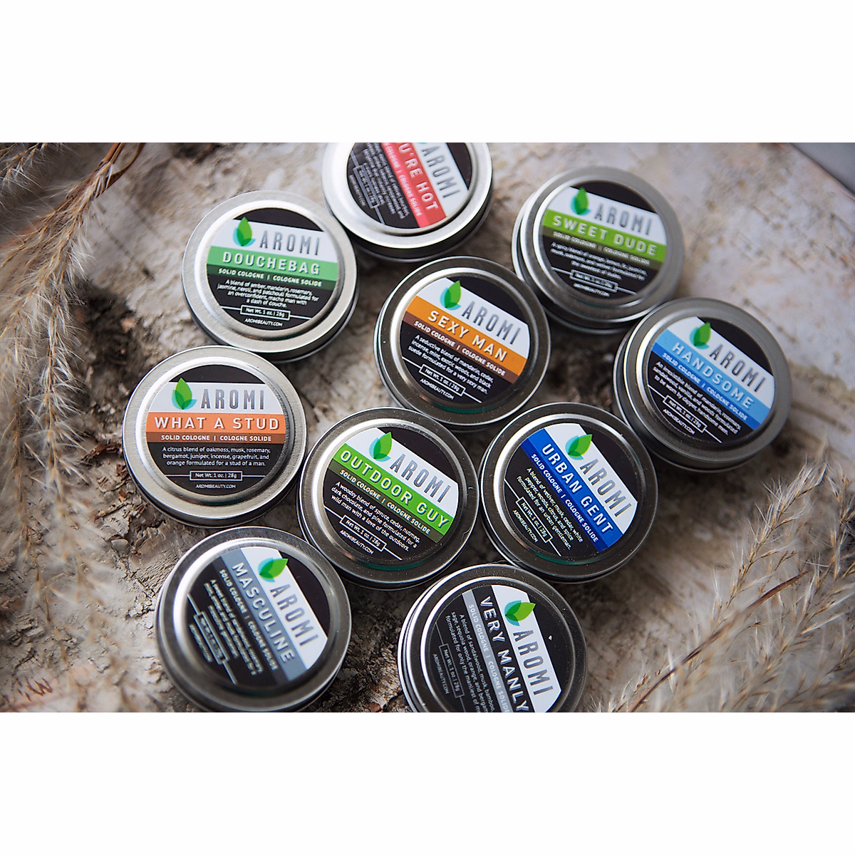 Aromi Solid Cologne | Woodsy Men's Fragrance, White Pepper, Musk, and Cedar Scent, Vegan, Cruelty-free, Travel, Gift, Day, Night, Concentrated (Urban Gent)