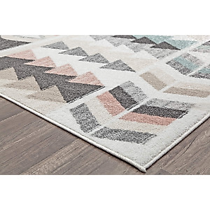 Rugs America Mika Collection MO50A Mint Lime Contemporary Geometric Area Rug 5'0"x7'6"