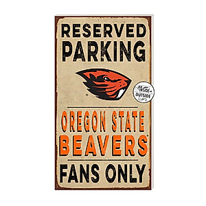 KH Sports Fan Oregon State Beavers 11"x20" Indoor Outdoor Reserved Parking Sign, One Size, Multi