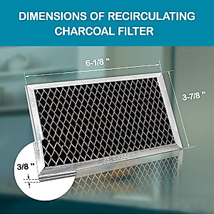 GE JX81J, WB02X11124, WB06X10823 Microwave Recirculating Charcoal Filter (4-Pack)