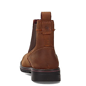 Clarks Men's Morris Up Waterproof Chelsea Boot, Dark Tan Leather, 10.5