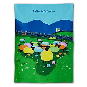 Thomas Joseph Tea Towel, Dolly Mixtures Sheep Design