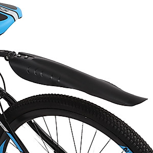 WNSC Bicycle Fenders, Adjustable Curved Design Front Rear Mudguard Easy Disassembly Installation Soft Durable Plastic Black for Mountain Bicycles for Road Bicycles