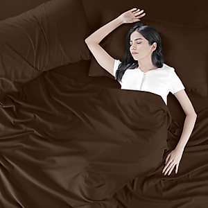 Utopia Bedding Twin Bed Sheets Set - 3 Piece Bedding - Brushed Microfiber - Shrinkage and Fade Resistant - Easy Care (Twin, Brown)