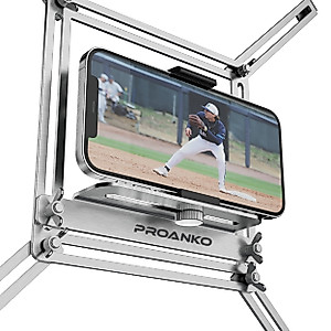 Cell Phone Fence Mount Camera Fence Mount for iPhone, Phones, GoPro, Chain Link Fence Mount for Recording Baseball/Softball/Tennis(Mini Plus)