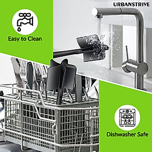 Urbanstrive Heavy Duty Meat Chopper for Ground Beef, Durable Ground Beef Smasher, Non-Scratch Hamburger Chopper, Non-slip Ground Meat Chopper and Meat Masher Ground Beef, Black