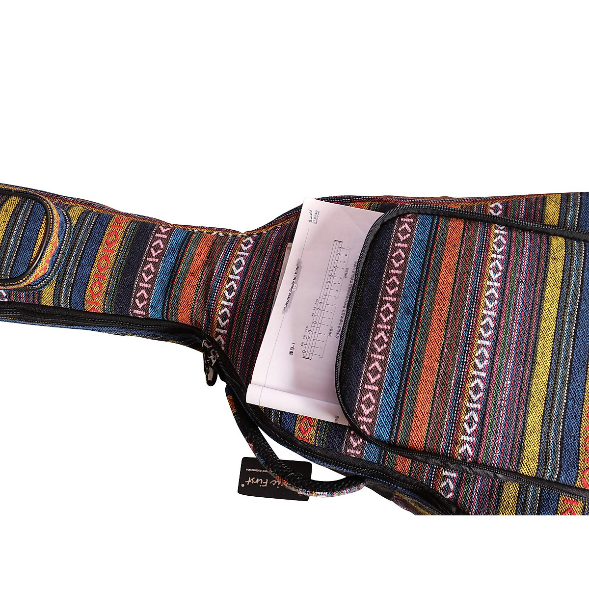 MUSIC FIRST 0.9" (23mm) Padded Country Style 36 inch Soft Guitar Case, Travel Guitar Bag, 36" Guitar Backpack (FIT FOR 36~37 inch, 3/4 Junior Size GUITAR, CHECK PHOTO No.2 AND MEASURE YOUR GUITAR!)