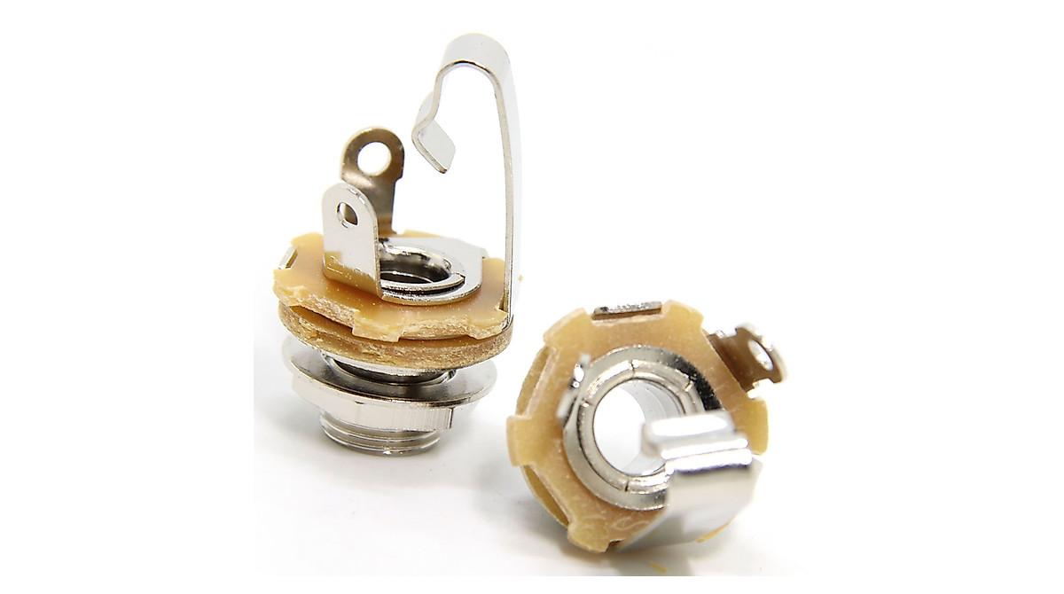 Ancable 2-Pack 1/4 Inch Guitar Input Jack - Durable Panel Mount Socket
