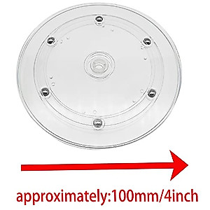 GWYAN 2 Pack 4" Lazy Susan Turntables Acrylic Ball Bearing 360 Degree Rotating Tray for Spice Rack Table Cake Kitchen Pantry Decorating (Transparent)