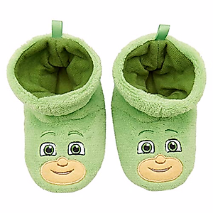 PJ Masks Boys Socktop Slippers - PJMASKS Catboy, Owlette, Gekko Toddler Slippers (Green, 7-8 Toddler)