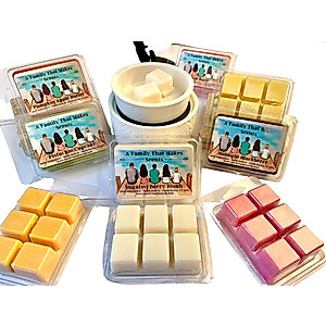 Butterscotch Bourbon Wax Melts - Strong Scent- Long Lasting - Eco-Friendly - Hand-Poured - Scented Wax Tarts - Pet Friendly - Soy Melts - 6 Cubes Per Pack - Over 100 Scensts To Choose.