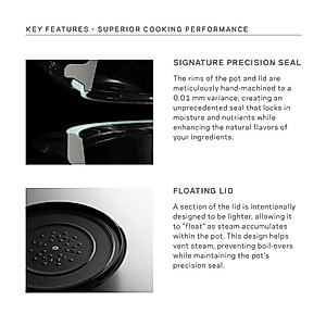 Vermicular Oven Pot 2.0 with Standing Handle | Lightweight Enameled Cast Iron Pot with Precision Seal | Dutch Oven | Non-Toxic | Induction-compatible | Made in Japan (Matte Black, 26cm (5.9 Qt))