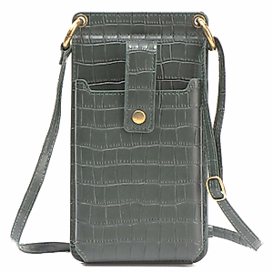 Pearl Angeli Small Crossbody Cellphone Purse Shoulder Bag for Women w/Card Slots, PU Leather