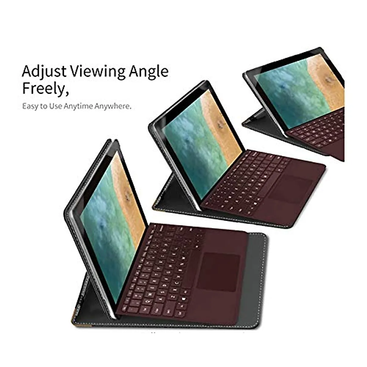 Honeymoon Case Cover for Lenovo Yoga C640 C640-13IML 13.3 Inch,PU Leather Folio Stand Case Compatible with Lenovo Yoga 6 13ARE05 [Not fit Yoga 6 Pro &Yoga 7/Yoga 5G/Yoga 9/Yoga 9i],S005-Brown