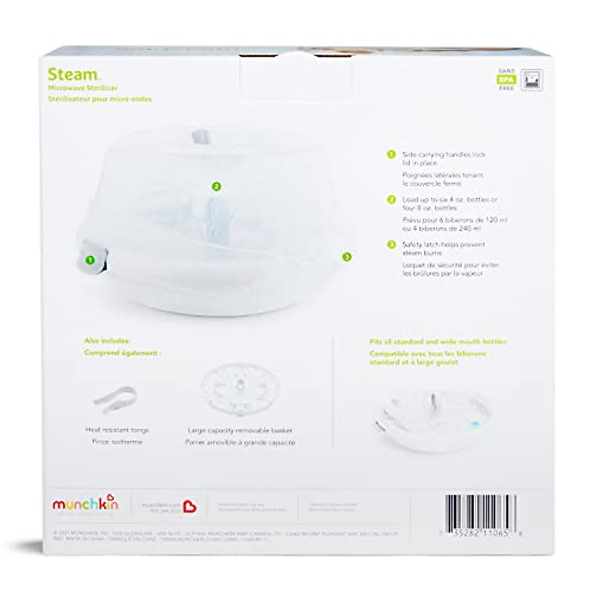 Munchkin® Steam™ Microwave Bottle Sterilizer, White