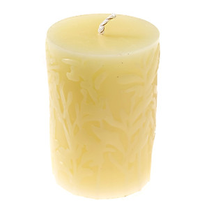 Wild Meadow Beeswax Candle - 100% Pure Beeswax Pillar Candles, Naturally Whitened & Chemical Free - 3x4-40 Hour Long Burn Time - Smokeless, Dripless, Unscented Candles - Alternative Imagination