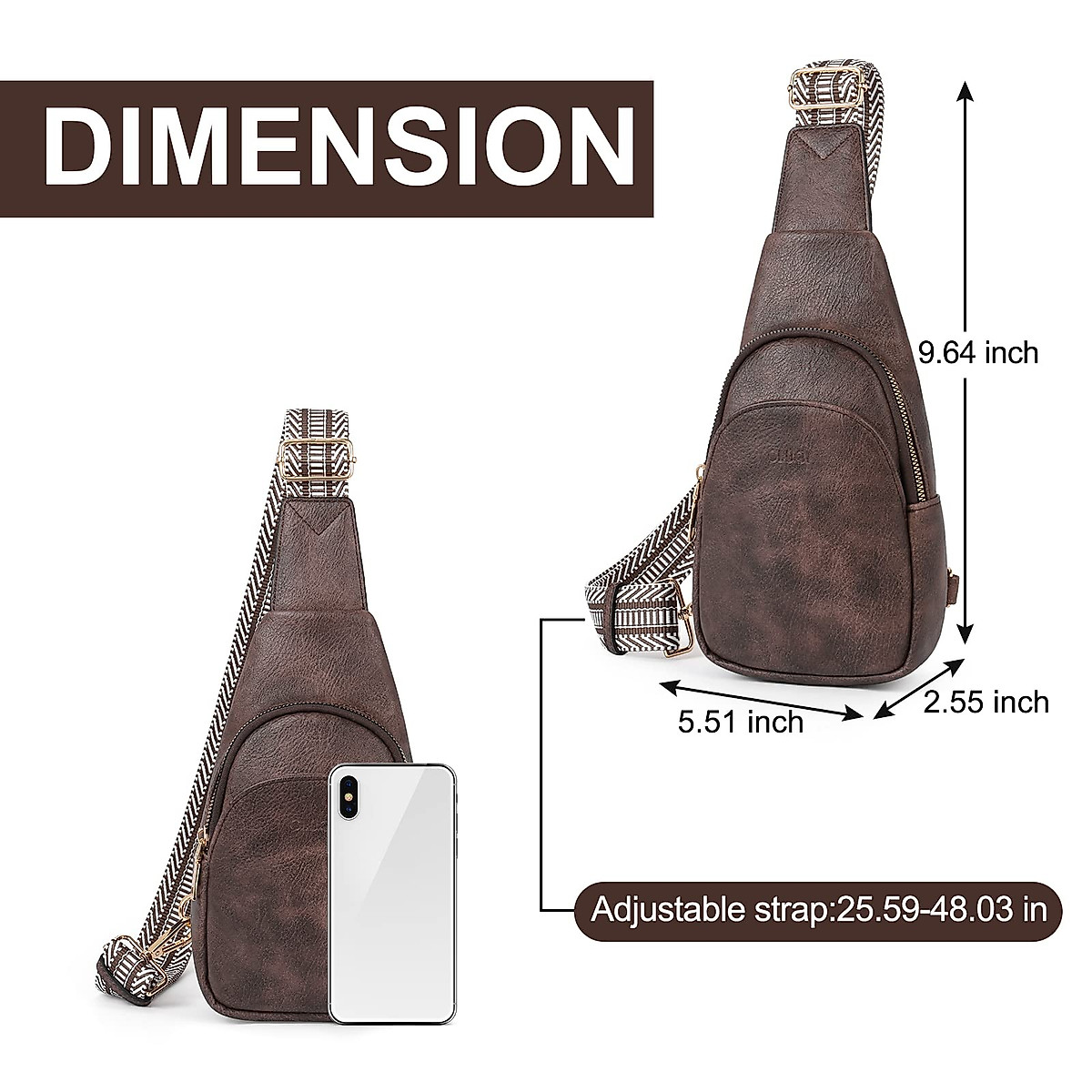 CLUCI Backpack Purse for Women Fashion Small Sling Bag for Women Crossbody