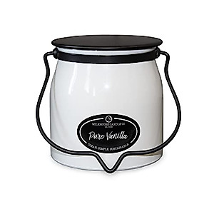 Milkhouse Candle Company, Creamery Glow Collection Scented Soy Candle: Butter Jar Candle, Pure Vanilla, 16-Ounce