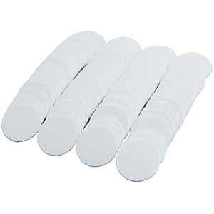 Smartdealspro 100pcs 32mm/1.26 Inch Opaque Plastic Learning Counters Disks Mini Poker Chips Game Tokens with Storage Box (White)