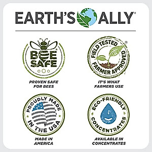 Earth's Ally 3-in-1 Plant Spray 8 oz Conc. Makes 6 gal | Better Than Neem Oil | Insecticide, Fungicide & Spider Mite Control for Organic Gardening, Pest Repellent for Indoor & Outdoor Gardening