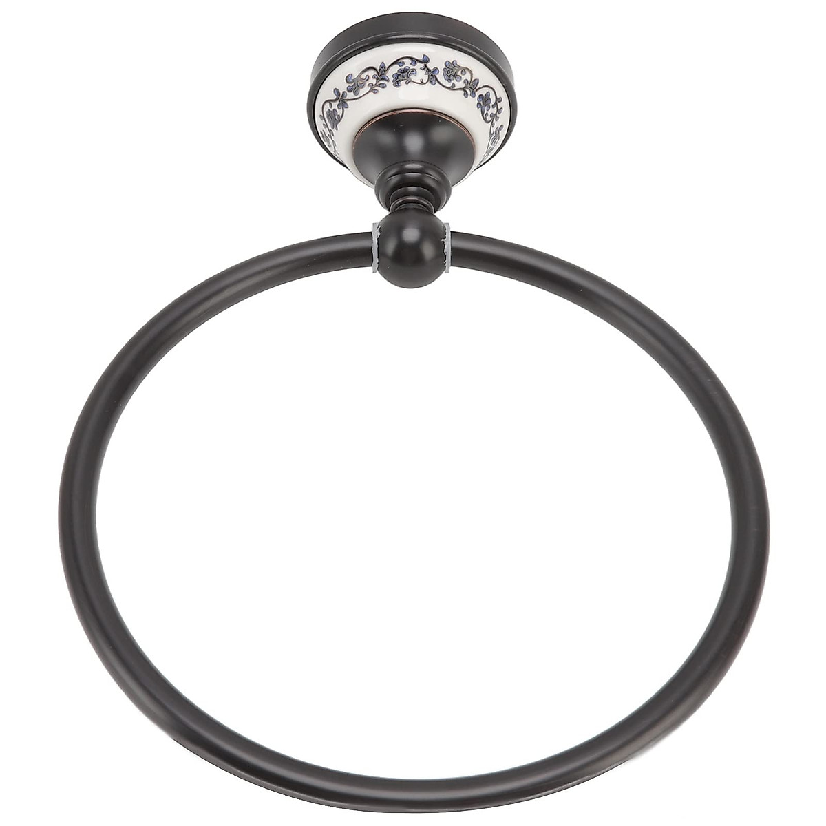 Garhelper Towel Rings for Bathroom Wall, Antique Retro Design Round Towel Holder, Wall Mounted Bath Hand Towel Rack, Rail Bathroom Hardware Classical Ancient Hardware for Bathroom Kitchen Wall Door