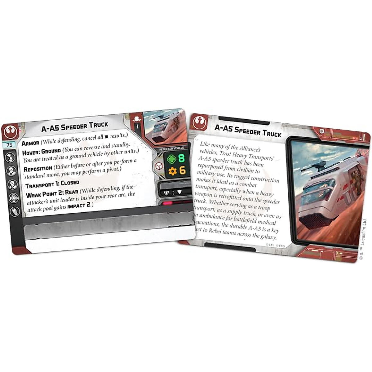 Star Wars: Legion A-A5 Speeder Truck Unit Expansion - Rugged Combat Transport! Tabletop Miniatures Strategy Game for Kids and Adults, Ages 14+, 2 Players, 3 Hour Playtime, Made by Atomic Mass Games