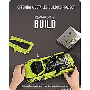 Nifeliz Mini SAI Sports Car MOC Building Blocks and Construction Toy, Adult Collectible Model Cars Set to Build, 1:14 Scale Sports Car Model (1133 Pcs)