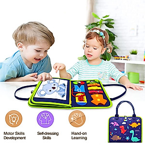 YQTAT Busy Board Montessori Toys for 1 2 3 4 Year Old Boys Girls, Sensory Toys for Toddler 1-3, Toddler Travel Toys Educational Activity Learning Toys, Birthday Gift for Boys Girls