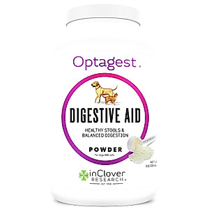 In Clover Optagest Daily Digestive Enzymes for Dogs. Organic Prebiotic Natural Enzyme Powder for Immune Support, Healthy Stools and Less Gas. No Foreign Probiotics