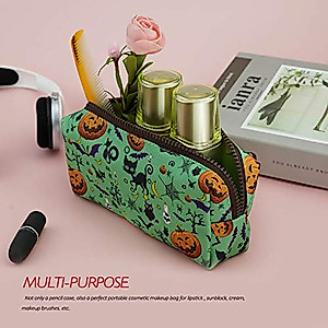 LParkin Halloween Canvas Pencil Case Pen Bag Pouch Stationary Case Makeup Cosmetic Bag