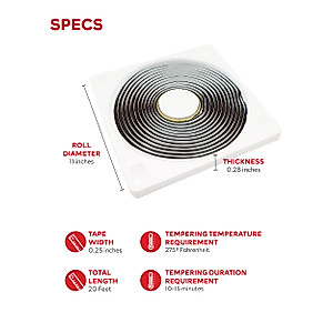 XFasten Butyl Headlamp Sealant, 7 millimeters x 20 Feet, 7 millimeters Thick, OEM Grade Automotive Rubber Butyl Rope Tape for Headlamp, Headlight, Windshield, Window, and Pool Light Sealant Tape