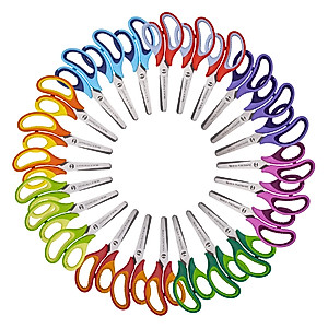 WA Portman 5 Inch Blunt Kids Scissors 24 Pack - Small Scissors for Home and Classroom Craft Supplies - Kids Safety Scissors for Back to School - Scissors for School Kids - Blunt Tip Scissors for Kids