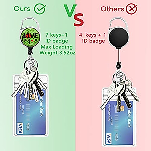 Ladybug Love Lanyards for Id Badges, Cute Badge Reel Heavy Duty with Carabiner Clip, Fashionable ID Badge Holder with Breakaway Lanyard, Teacher Nurse Office Christmas Gifts