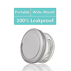 Delove [16 Pack] Glass Salad Dressing Container To Go, 2.5oz Small Condiment Containers with Lids, Reusable Sauce Cups Containers, Leakproof Screw Lids for Lunch Bento Box, Picnic and Travel