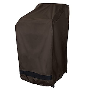 True Guard Patio Furniture Covers Waterproof Heavy Duty - Stackable Patio Chair Cover, 600D Rip-Stop, Fade/Stain/UV Resistant for Outdoor Patio Furniture, Dark Brown