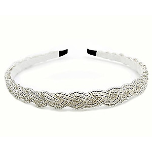 bodbop XINGZHE Crystal Hair Band for Women Headband Fashion Hair Bands Girls Beads Head Hoop Clips Metal Beaded Hairband Beauty Care Elegant Bling Headwear Accessory Wedding Bride