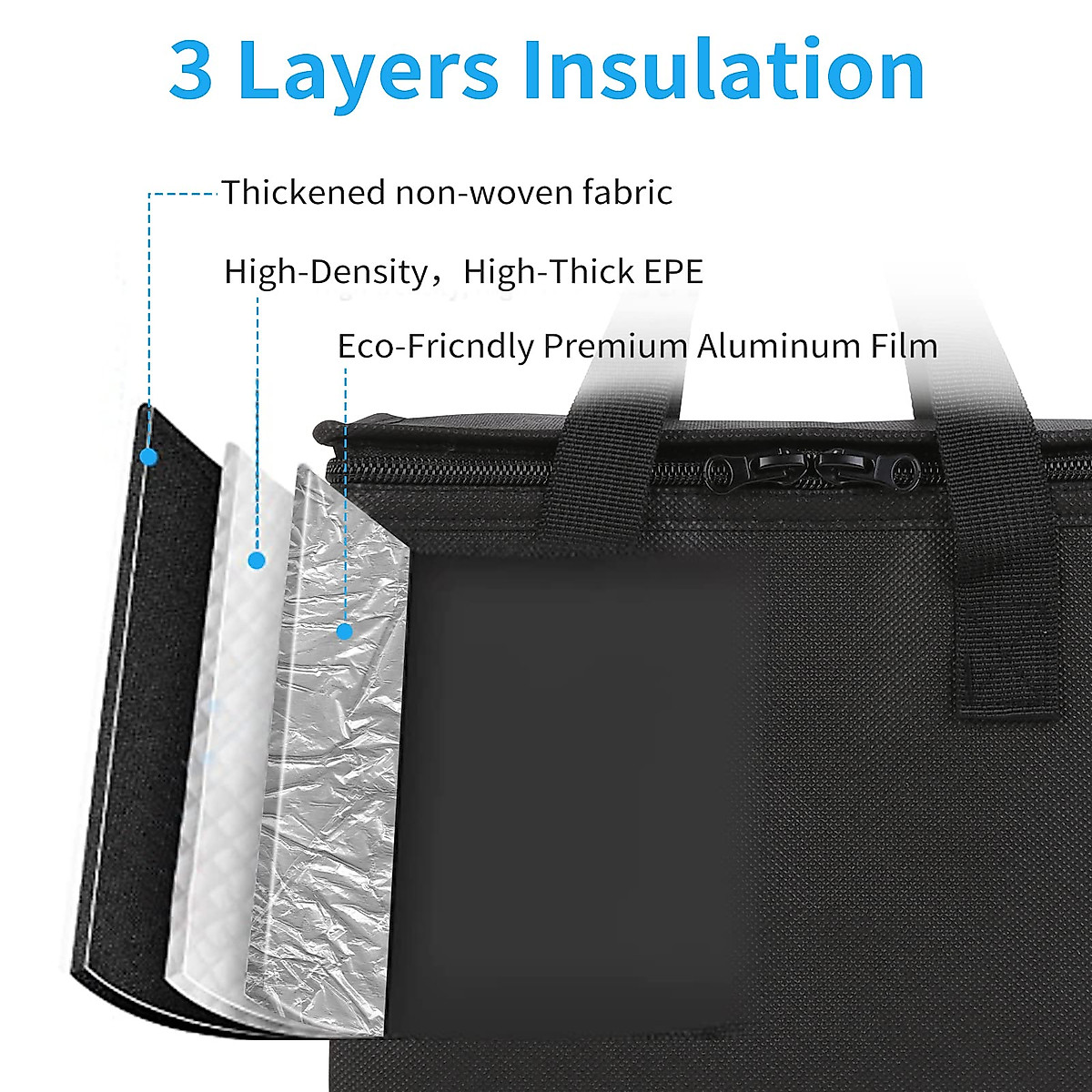 Insulated Food Delivery Bag with Cup Holders/Drink Carriers Premium XXL, Great for Beverages, Grocery, Pizza, Commercial Quality Hot and Cold Catering Bag for doordash 22x14x13 hot Boxes