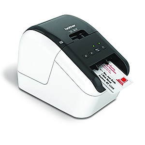Brother QL-800 High-Speed Professional Label Printer, Lightning Quick Printing, Plug & Label Feature, Brother Genuine DK Pre-Sized Labels, Multi-System Compatible – White Printing Available