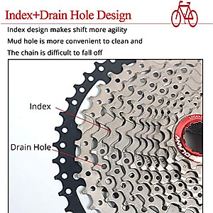 Bolany 8/9/10/11 Speed Cassette 11-40/42/46/50T Mountain Bike,Lightweight Bicycle MTB Cassettes, fit Shimano/SRAM/FSA/Campagnolo/KMC XC AM DH MTB 6/7/8/9/10/11S Chains