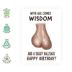 CENTRAL 23 Funny Greeting Cards For Men - Husband Birthday Card - Hilarious Boyfriend Birthday Card - Friends Birthday Card Male - Comes With Fun Stickers