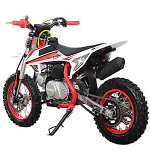 X-PRO 110cc Dirt Bike Pit Bike Mini Gas Dirt Bike Kids Youth Dirt Bike Pit Bike 110cc Gas Dirt Pitbike (Burgundy)