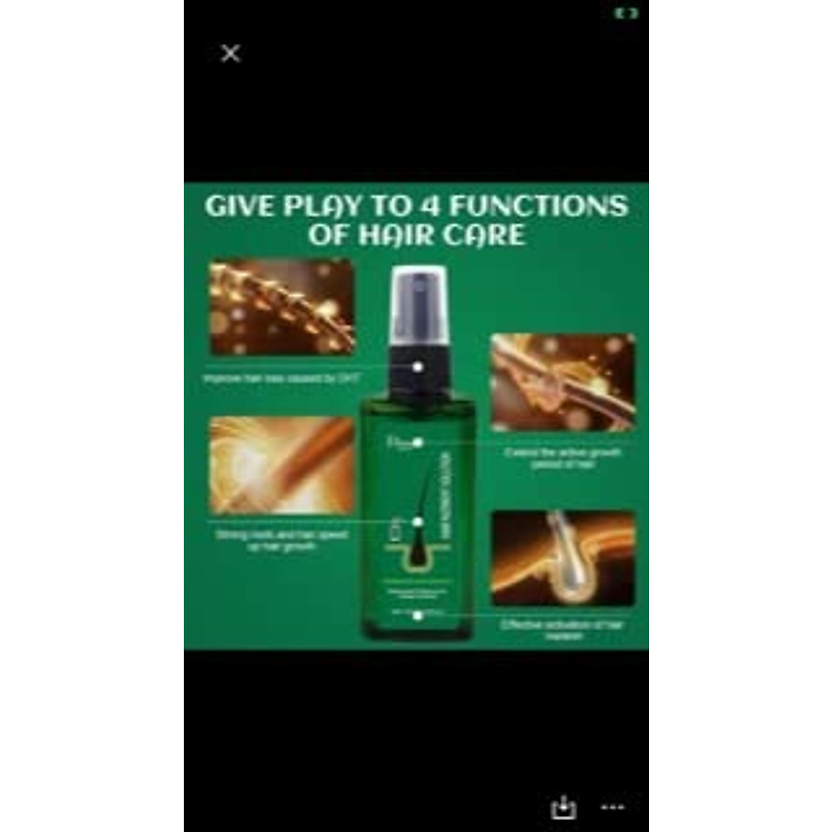 Anti-Hair Loss Spray Hair Nutrient Solution, 120 ml