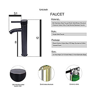 White Ceramic Bathroom Sink, 19" x 15" Above Counter Porcelain Vessel Sink with Black Faucet and Pop up drain Combo, Rectangle