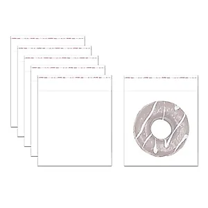 Self Sealing Cellophane Bags 5x5" Cellophane Poly Bags 500pcs Clear Resealable Cello Self Seal Bags 2mil for Cookie Candy Gift Bakery Prints Photos Cards Envelopes Party Decorative 3 Sizes to Choose from