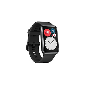 HUAWEI Watch FIT New Health and Fitness Smartwatch, 1.64" AMOLED Display, 10 Days Battery Life, All-Day SpO2 Monitoring, 5 ATM Waterproof, for Android Phone (Graphite Black)