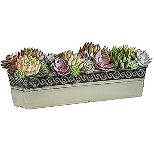 Classic Home and Garden 9418D-060 18" Corinthian Trough planter, Cast Concrete