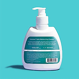 Albolene Daily Face Wash, Moisturizing Face Cleanser and Makeup Remover with Hyaluronic Acid, 10 fl oz